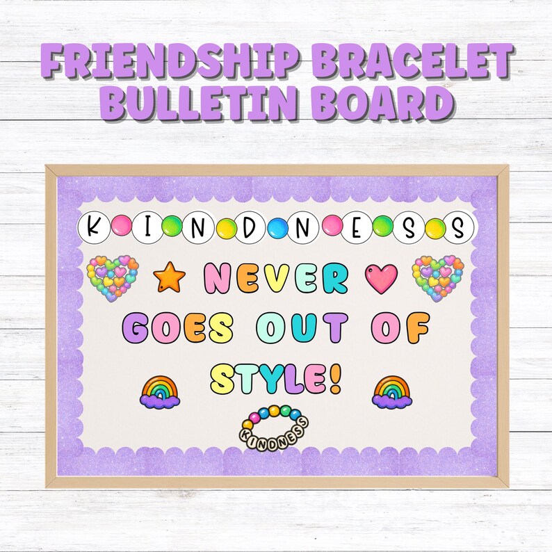 Friendship Bracelet Bulletin Board Kit | Kindness Classroom Decor ...