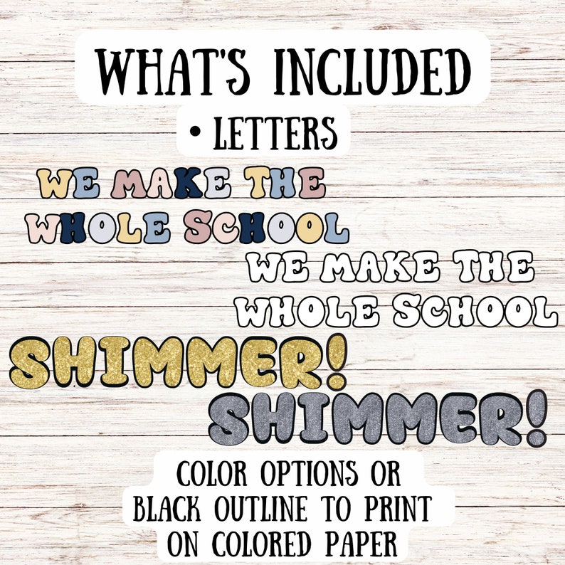 We Make the Whole School Shimmer Bulletin Board Kit New Year Bulletin ...