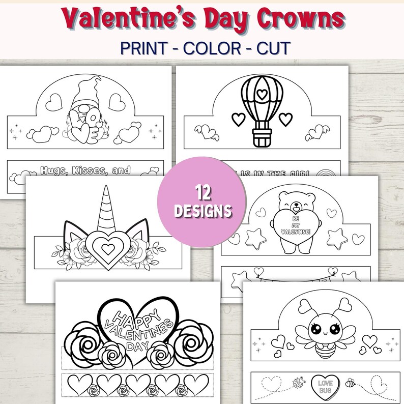 Valentine Crown Craft - Valentine's Day Headband - Fun Craft for Kids ...