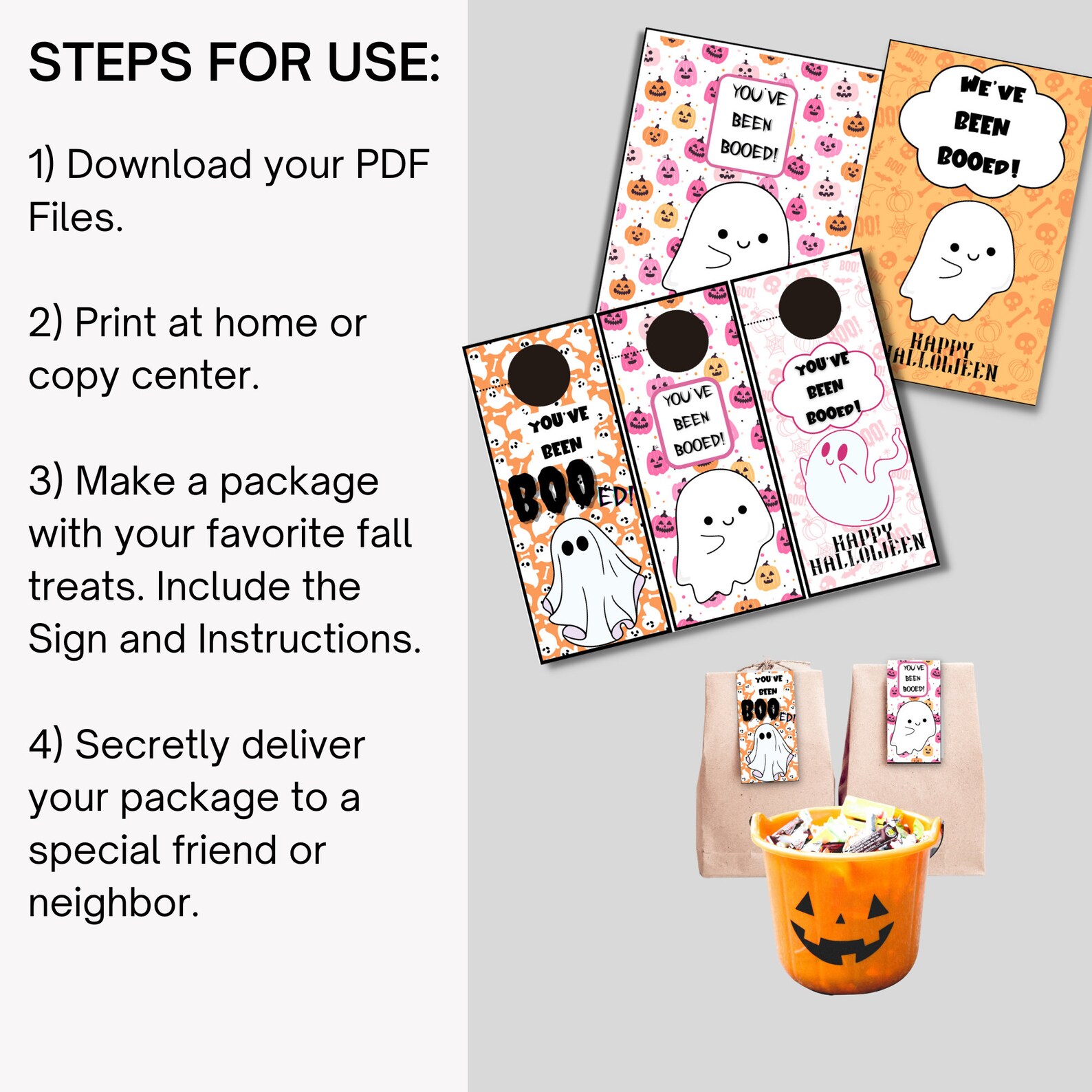 Boo Basket Tags You've Been Booed Boo Kit Printable - Etsy