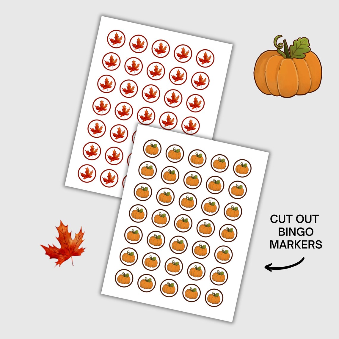 Fall BINGO Game for Kids and Adults, Friendsgiving Printable Games ...