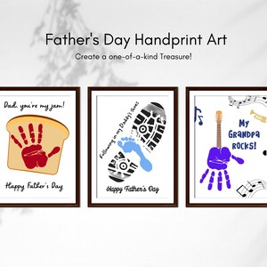 Father's Day Handprint Craft Bundle | Kids Handprint Art | Dad Keepsake ...