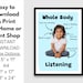 Whole Body Listening Poster | Classroom Decor| Kindergarten, Preschool ...