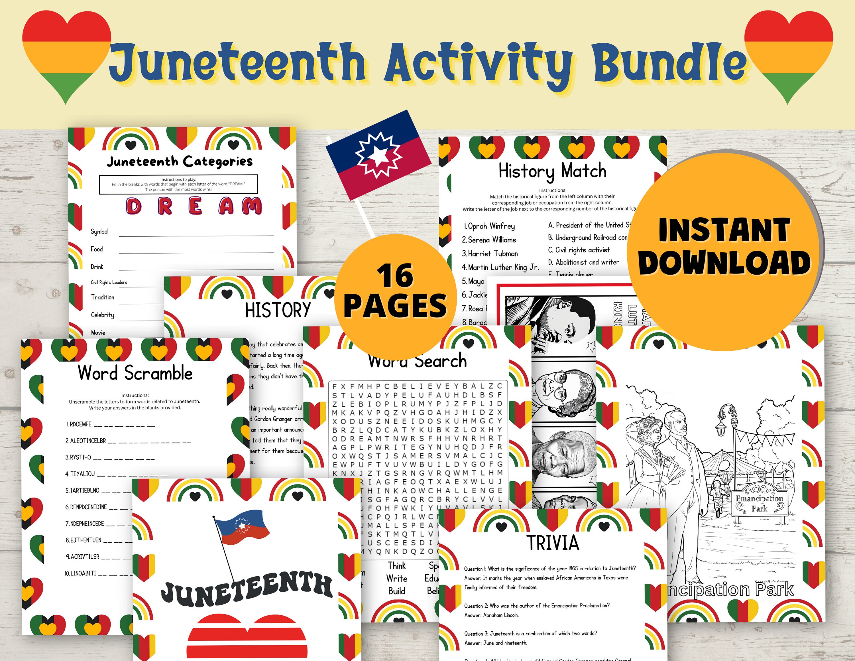 Juneteenth Trivia Game | Juneteenth Activities | Kids Juneteenth Games ...