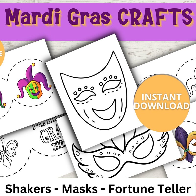 Mardi Gras Printable - Etsy