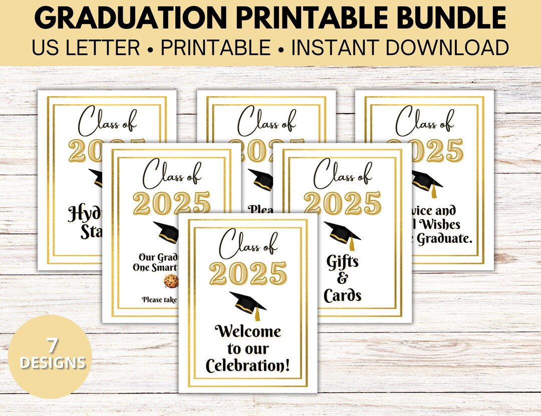 Graduation Party Table Signs | Printable Grad Party Signs Graduation ...