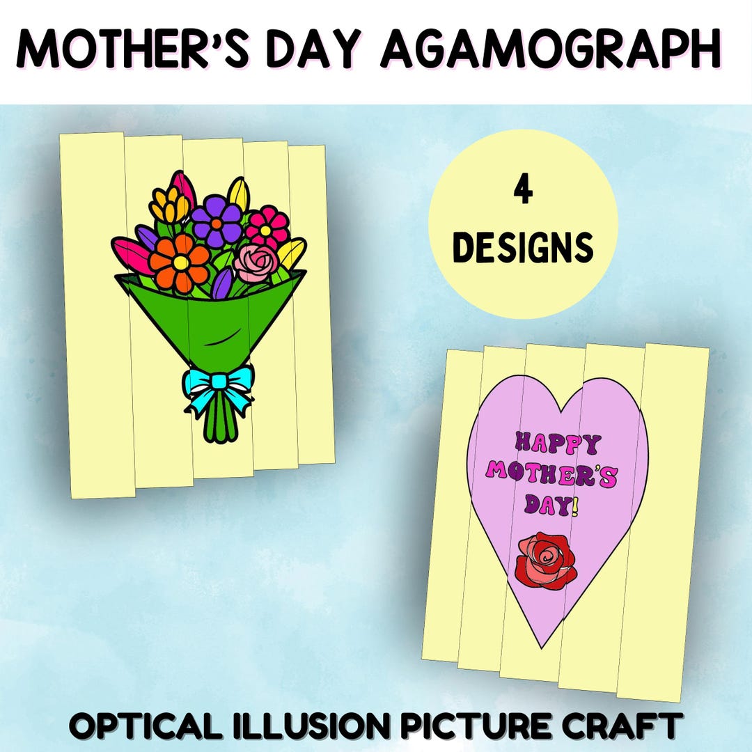 Mother's Day Agamograph Craft | Printable Mother's Day Activity for ...