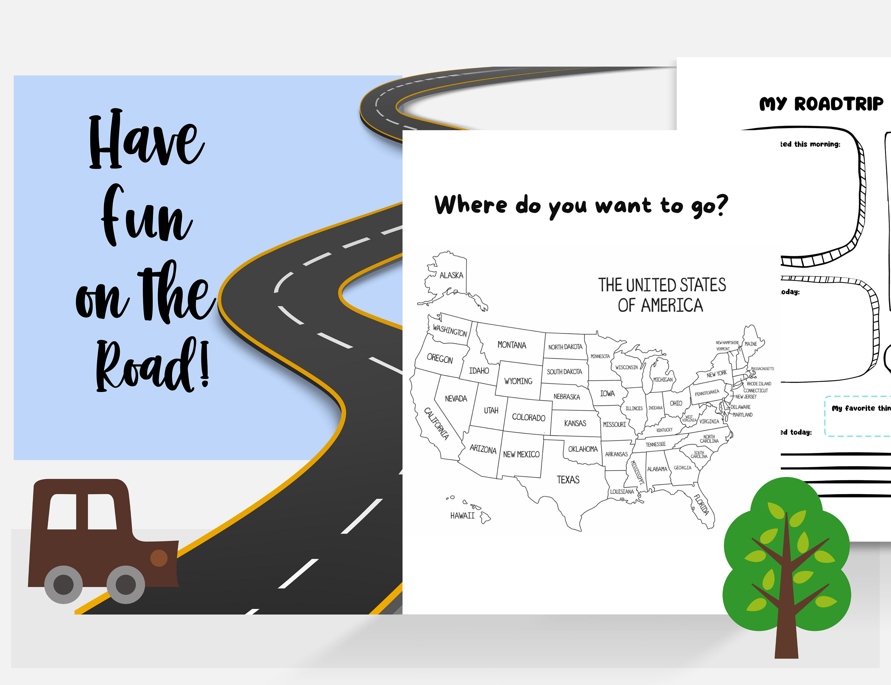 Family Road Trip Games Printable, Kids Car Games, Vacation Scavenger ...