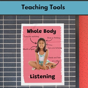 Whole Body Listening Poster | Classroom Decor| Kindergarten, Preschool ...