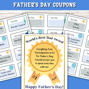 Father's Day Coupon Book Printable | DIY Father's Day Gift | Printable ...