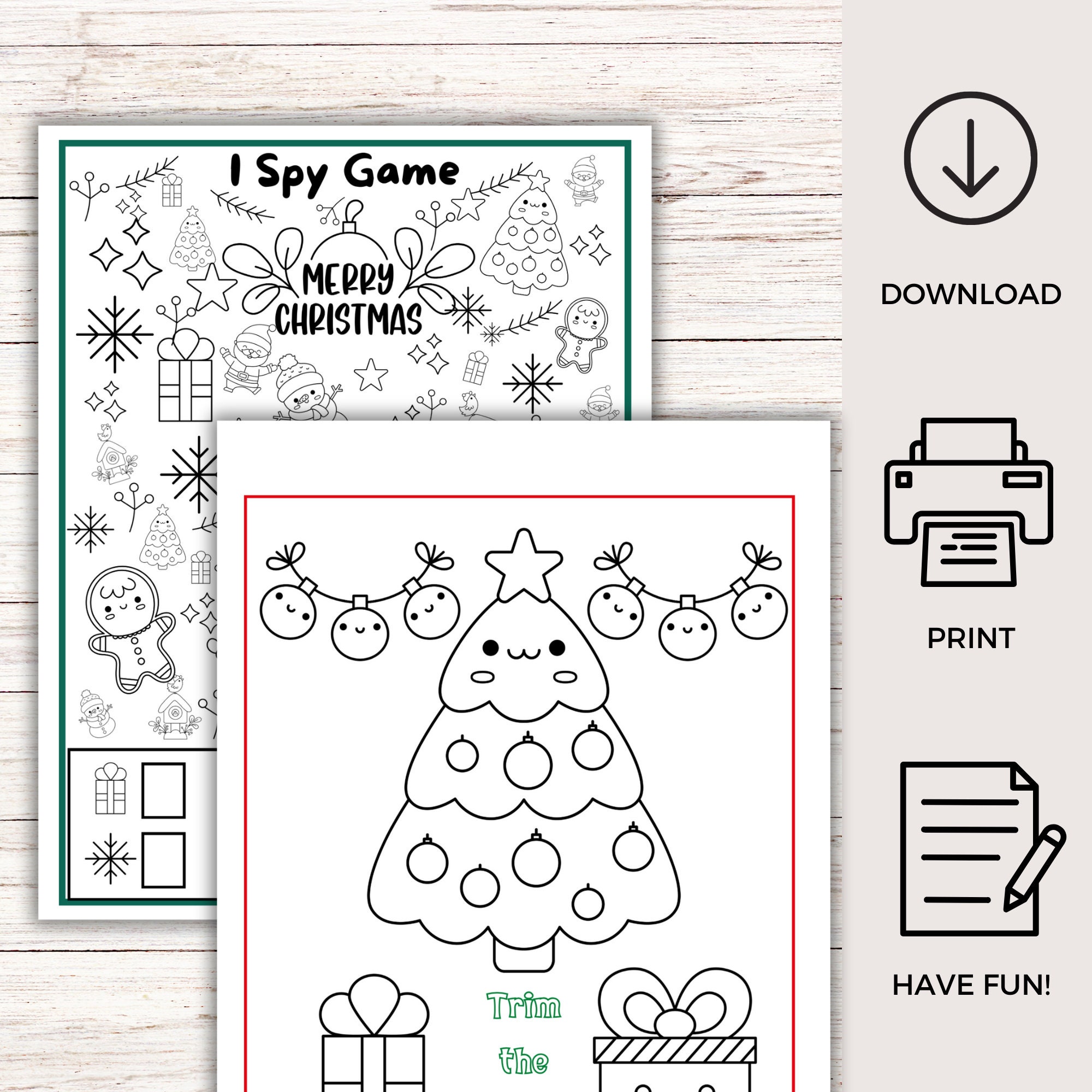 Christmas Fun for Kids: Printable Activity Bundle With Over 25 Engaging ...