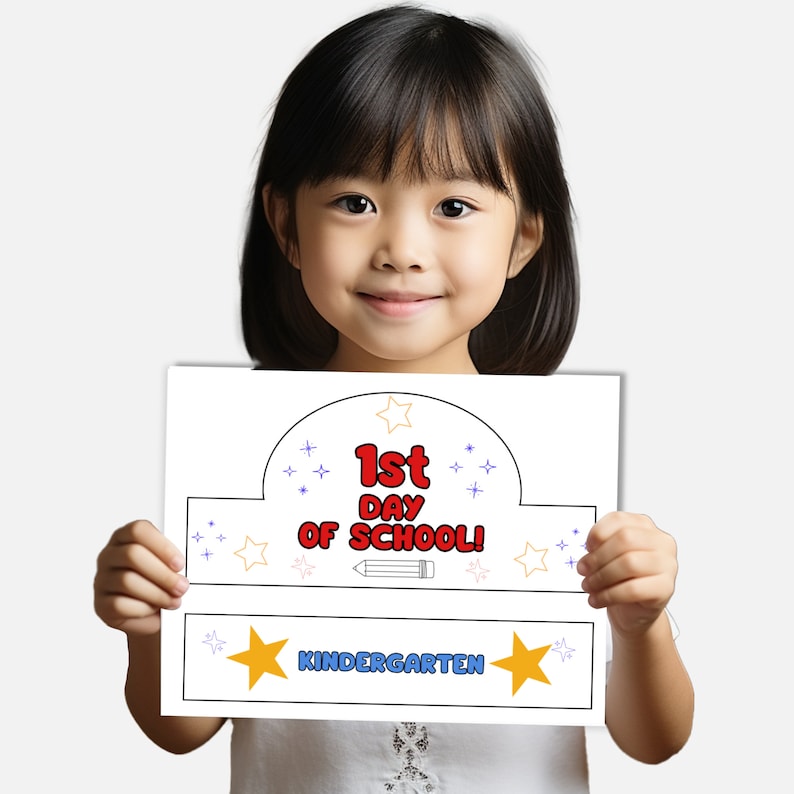 First Day of School Crown Craft | Printable Paper Hat | Hat for ...