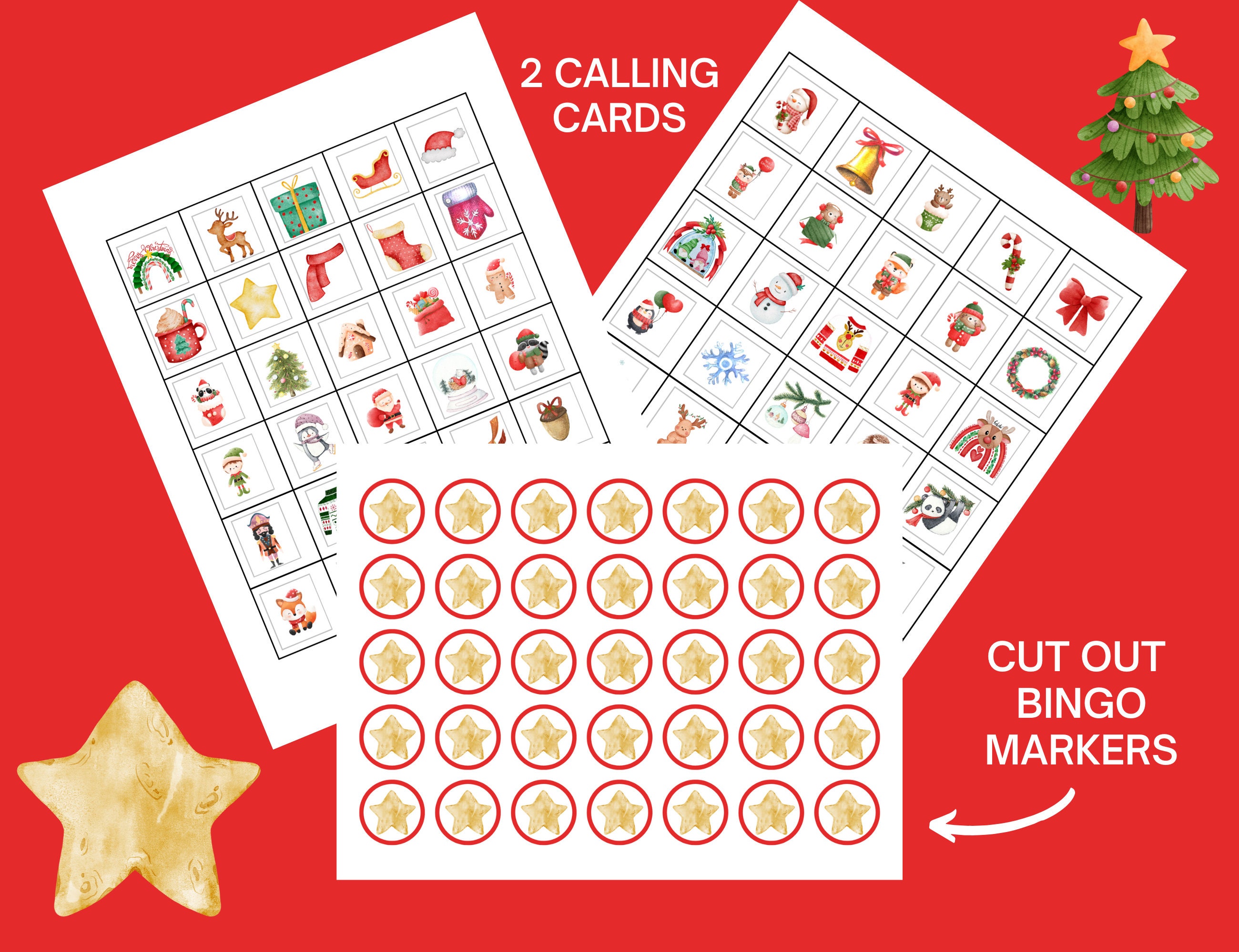 Holiday BINGO Game for Kids and Adults, Christmas Family Activity ...