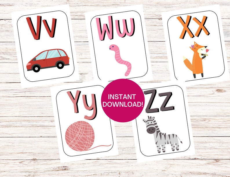 Classroom Alphabet Posters Kindergarten Posters Preschool - Etsy