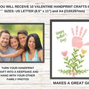 Mother's Day Hand-print Art Bundle, Mother's Day Preschool Crafts ...