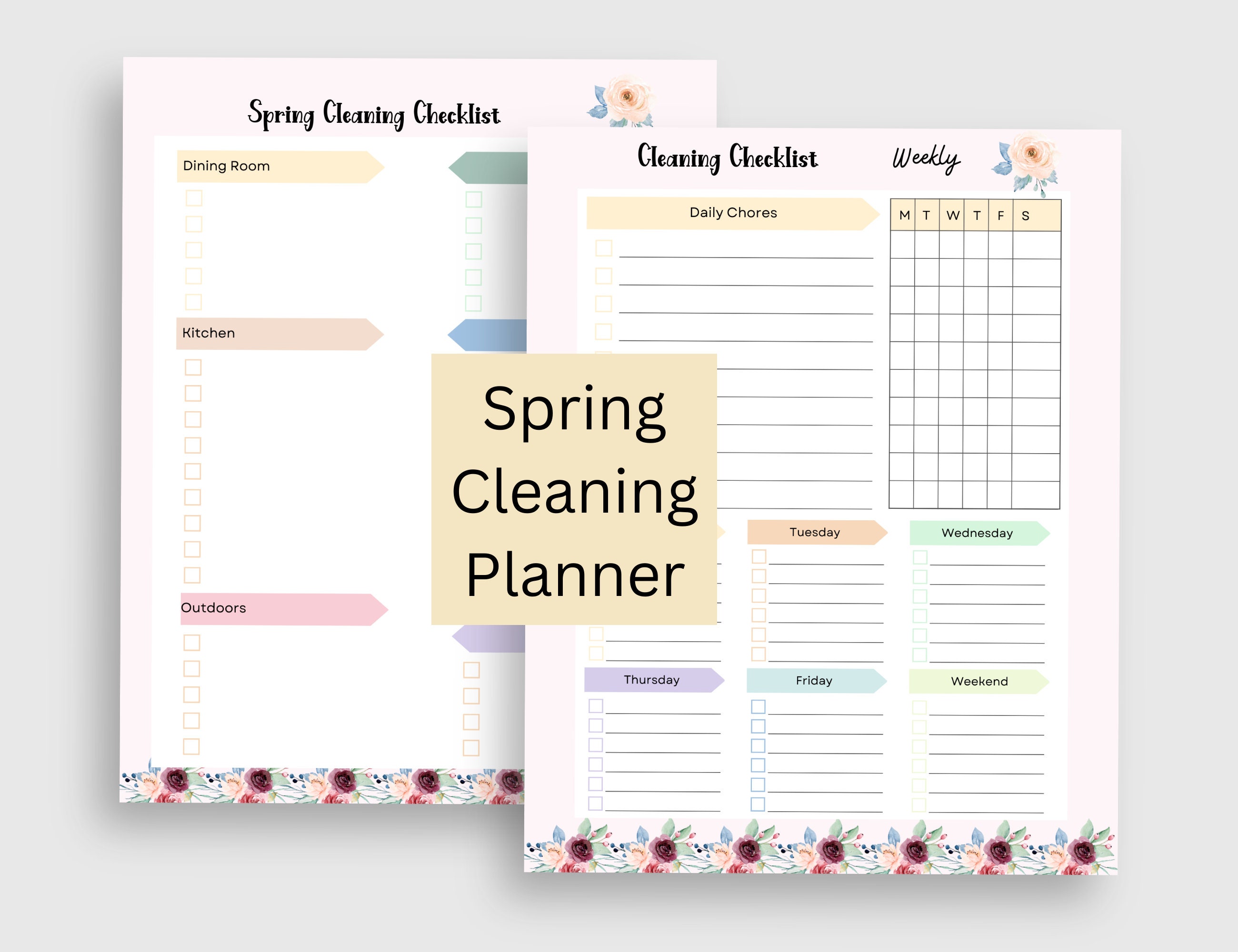 Printable Spring Planner Spring Cleaning Planner Spring Bucket List ...
