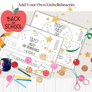 First Day of School Crown Craft | Printable Paper Hat | Hat for ...