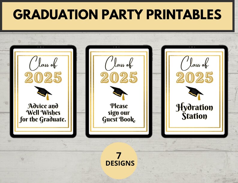 Graduation Party Table Signs | Printable Grad Party Signs Graduation ...