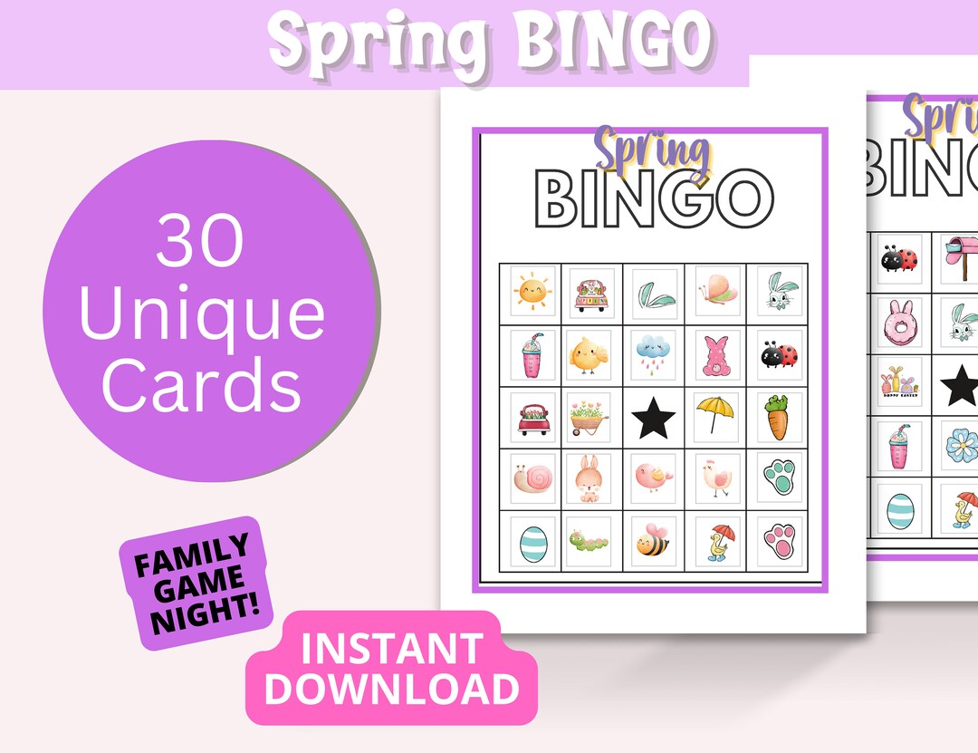 Bingo Cards for Spring | Printable Easter Holiday Game | Fun Classroom ...