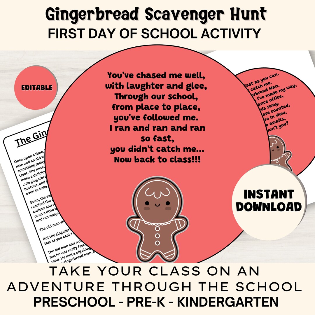 Back to School Scavenger Hunt - First Day of School Activity ...