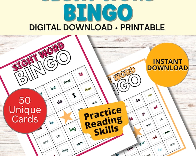30 Oxford Words Bingo Printable Cards, Sight Words Bingo Game, Fun ...