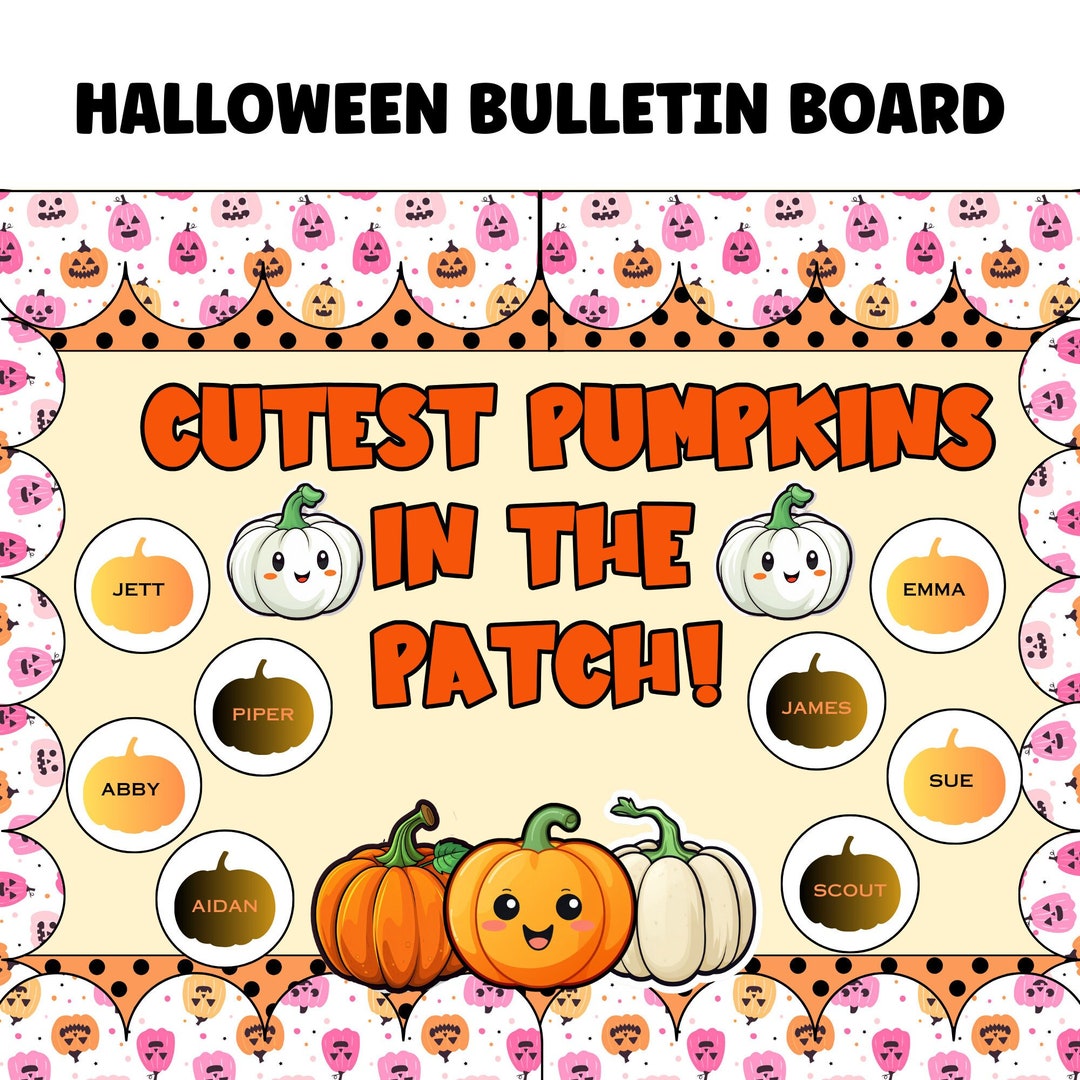 Pumpkin Bulletin Board | Halloween Bulletin Board Kit | Back to School ...