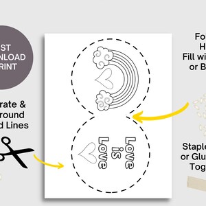 Pride Month Shaker Craft for Kids | Printable Bundle With Coloring ...