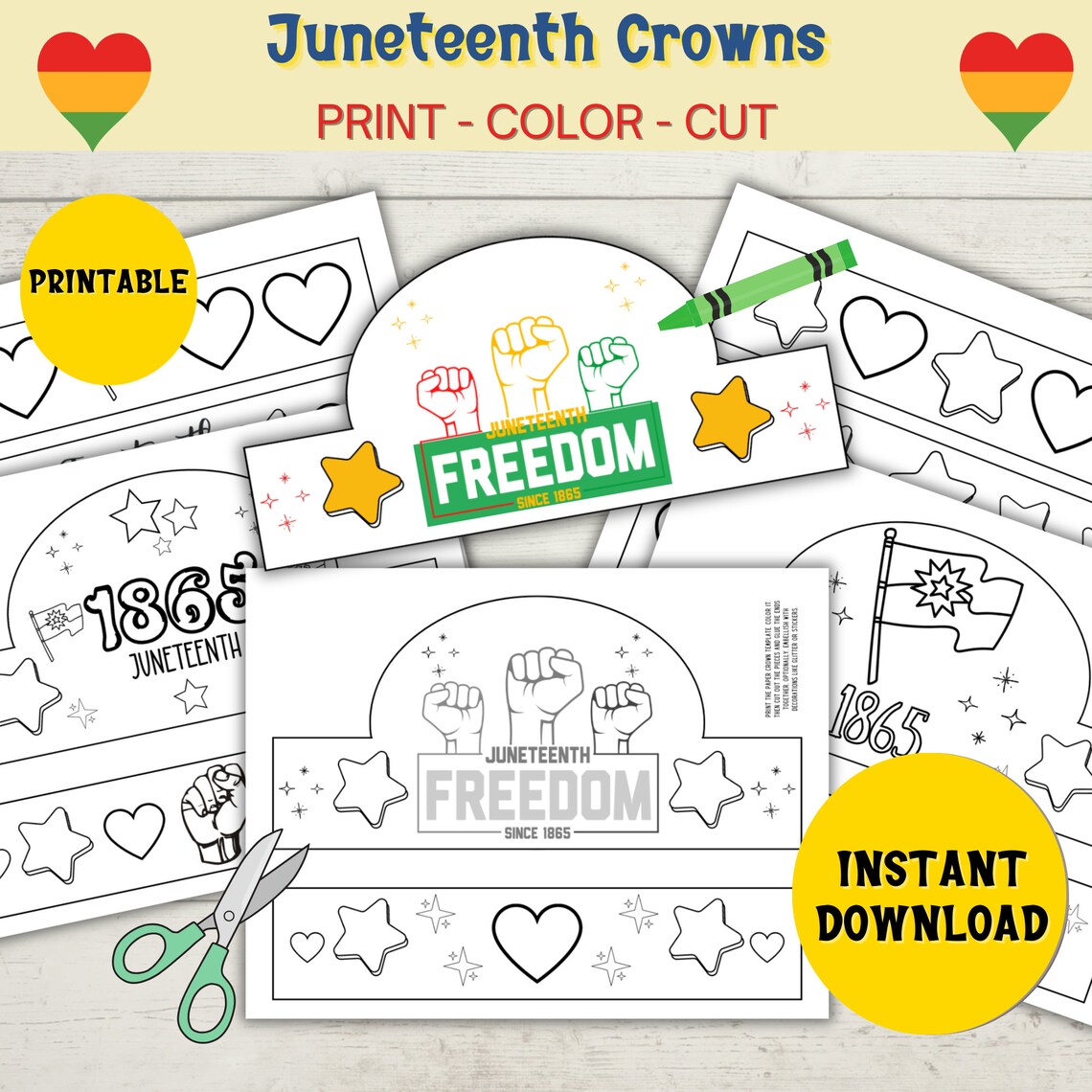 Juneteenth Printable Crown Craft | DIY Celebration Craft | Juneteenth ...