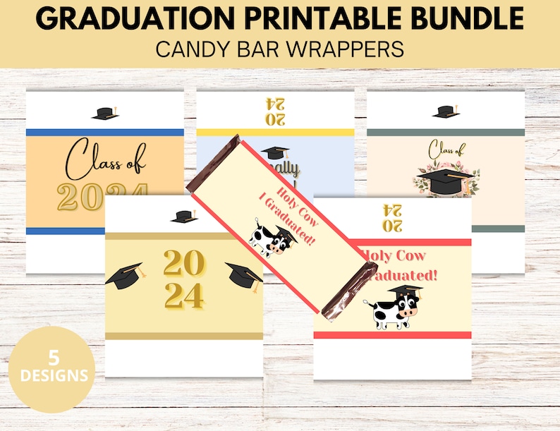 GRADUATION BUNDLE Class of 2024 Graduation Party Decorations Printable ...