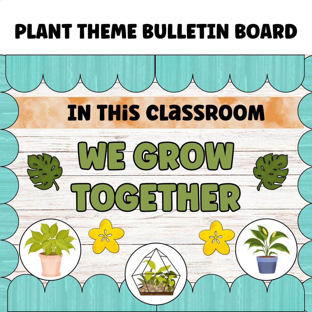 Plant Theme Bulletin Board Kit | Earth Day Theme | Back to School ...