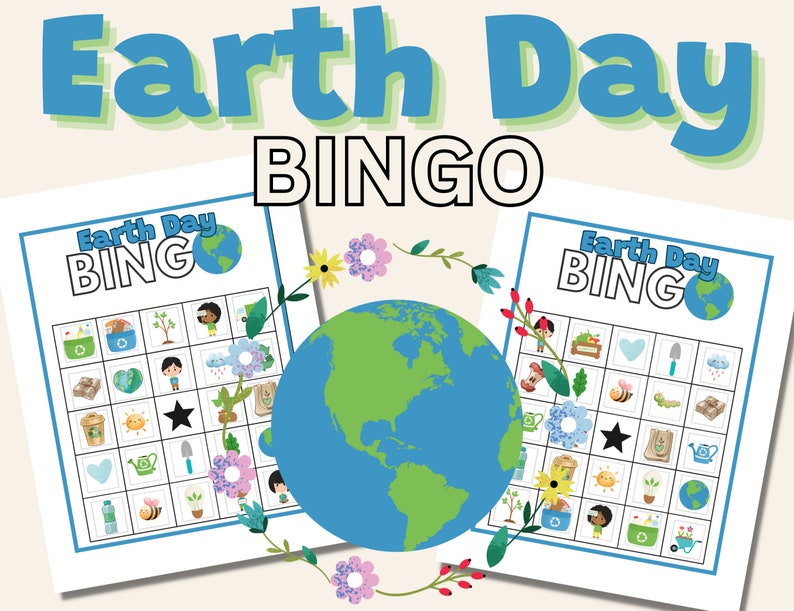 Earth Day Bingo Printable Game | Earth Day Game, Earth Day Printable ...
