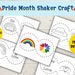 Pride Month Shaker Craft for Kids Printable Bundle With Coloring Pages ...