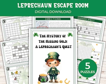 St Patrick's Day Escape Room for Kids, Printable Party Game, Paddy's ...
