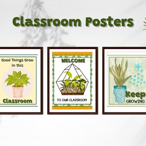 Plant Theme Classroom Posters, Kindergarten, Preschool, Elementary ...