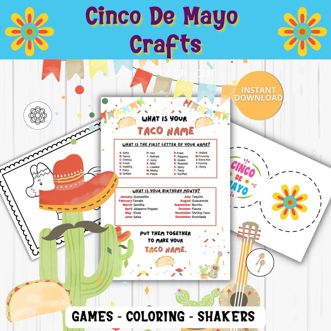 Cinco De Mayo Crafts | Shaker Craft | Kids Cinco De Mayo | What's Your ...