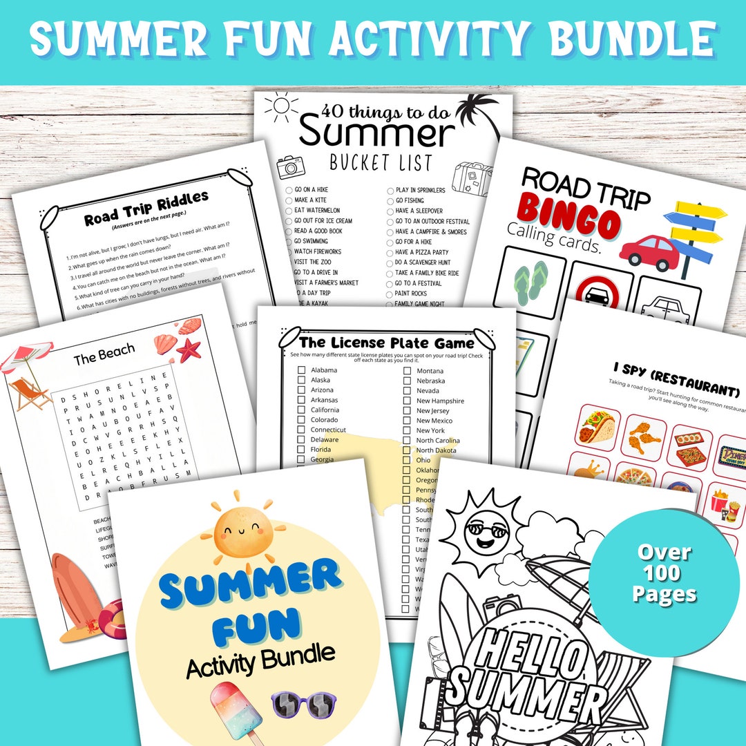 Road Trip Game and Activity Bundle | License Plate Game Printable ...