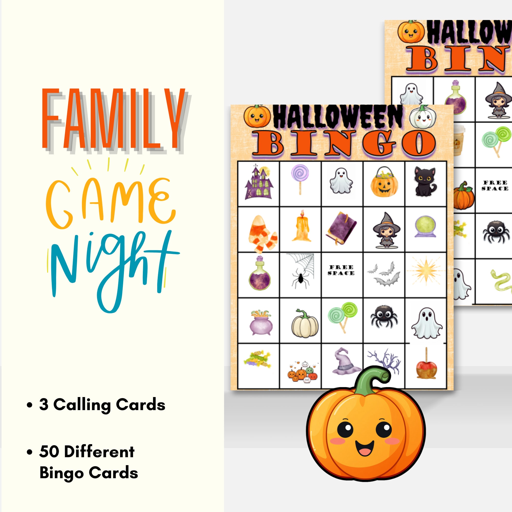 Halloween BINGO Printable Party Game Halloween Games - Etsy