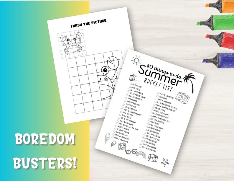Summer Kids Activity Bundle, Summer Coloring Pages, Word Search, Summer ...