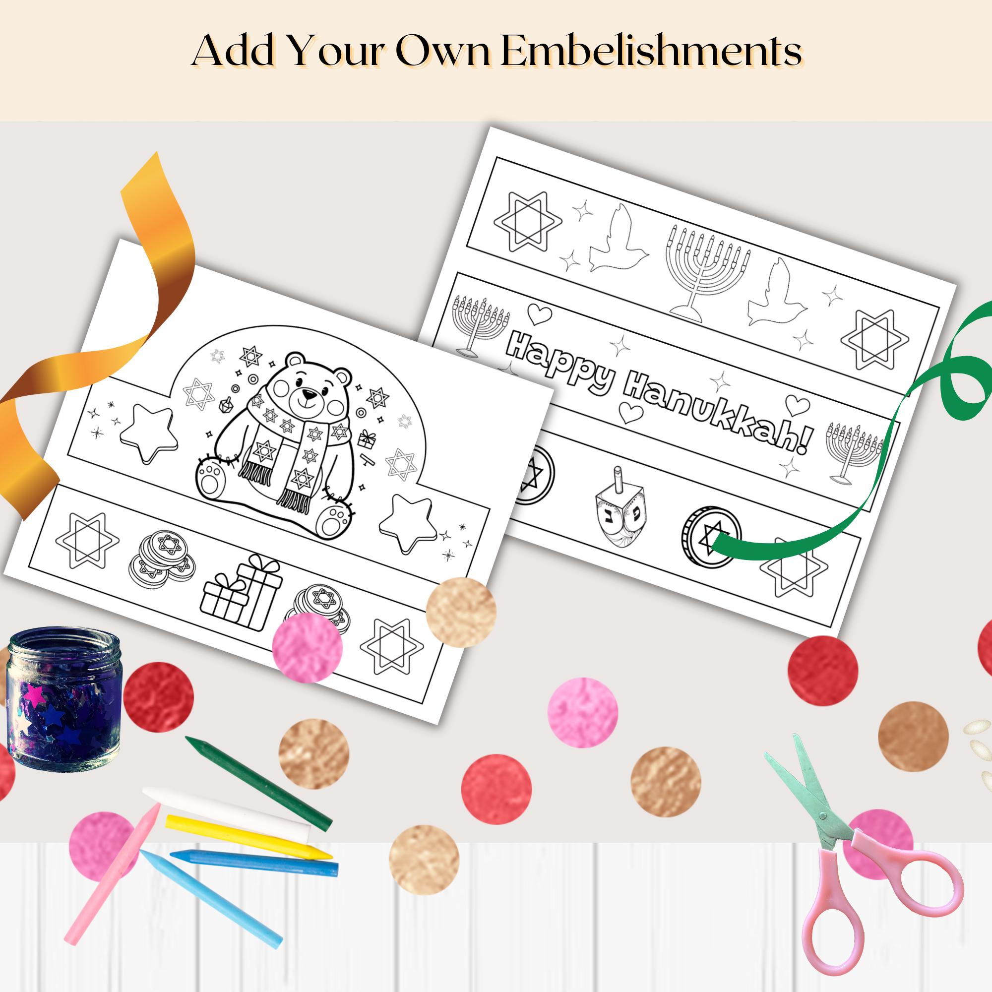 Hanukkah Crown Printable - Chanukah Menorah Hat Craft - Jewish ...