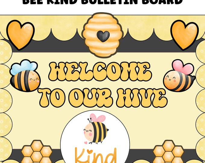 Honey Bee Back to School Bulletin Board or Classroom Door Decor, Easy ...