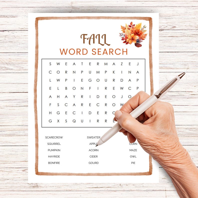 Fall Word Games, Thanksgiving Word Games Bundle | Printable Activities ...