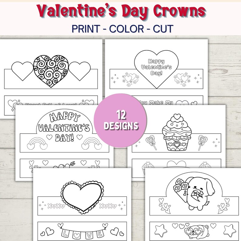 Valentine Crown Craft - Valentine's Day Headband - Fun Craft for Kids ...