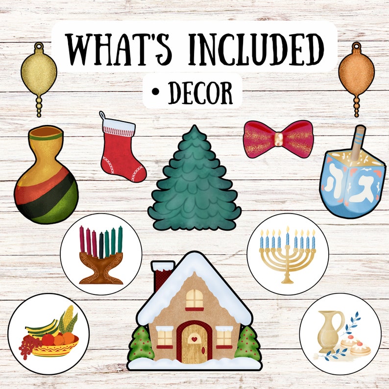 Holiday Era Bulletin Board Kit | Winter Bulletin Board | Retro Groovy ...