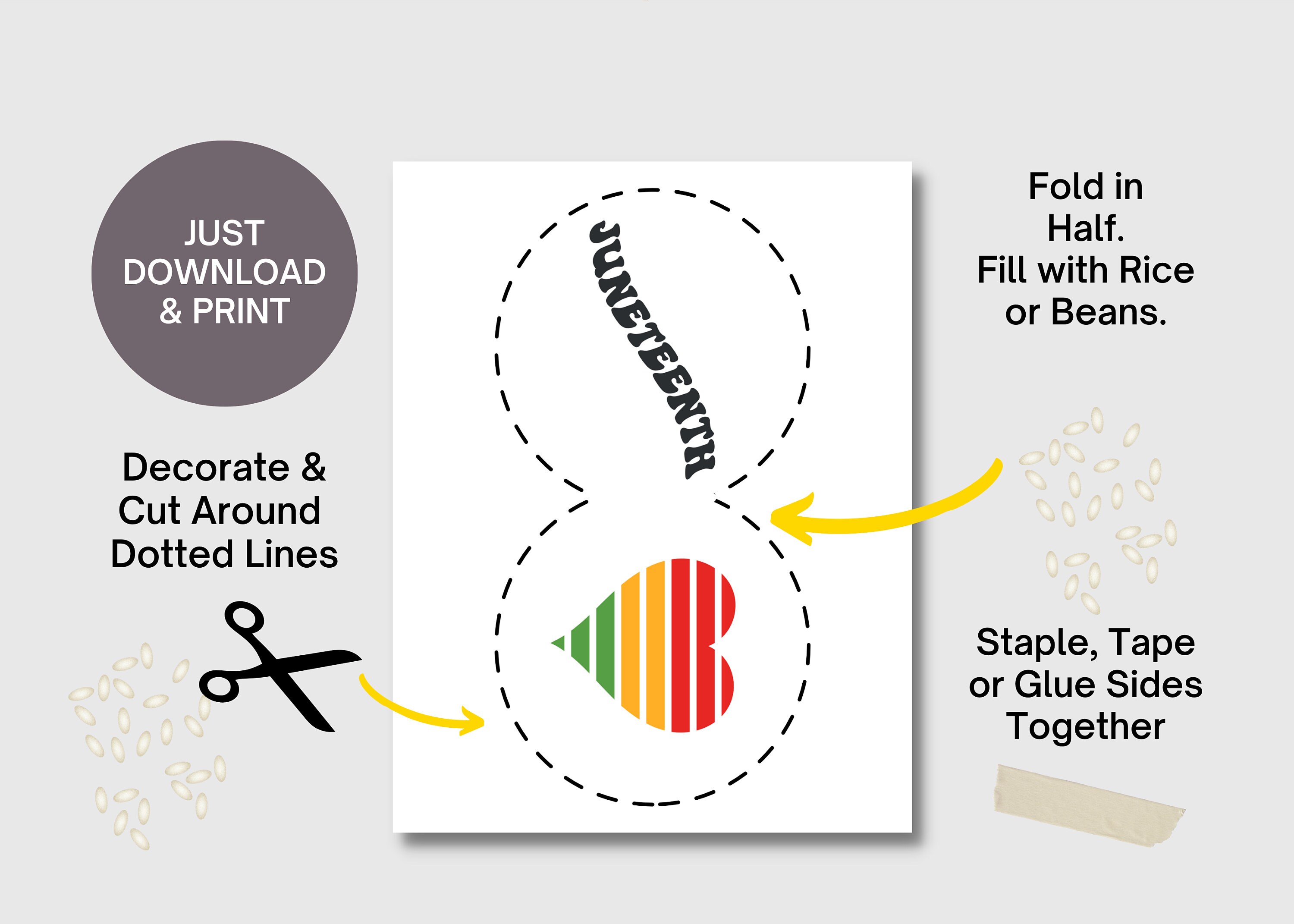 Juneteenth Craft | Shaker Craft | Kids Juneteenth | Freedom Day| Family ...