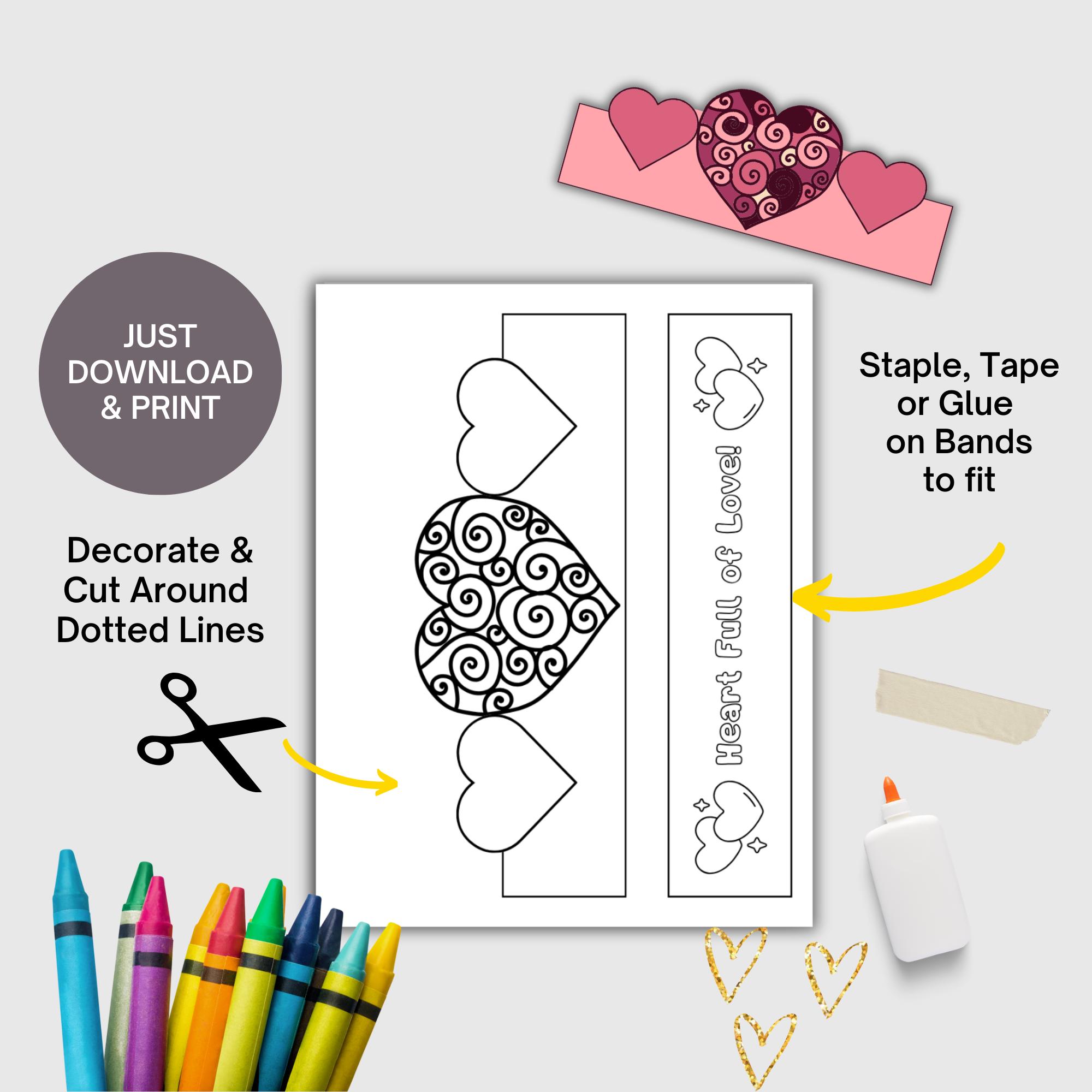 Valentine Crown Craft - Valentine's Day Headband - Fun Craft for Kids ...