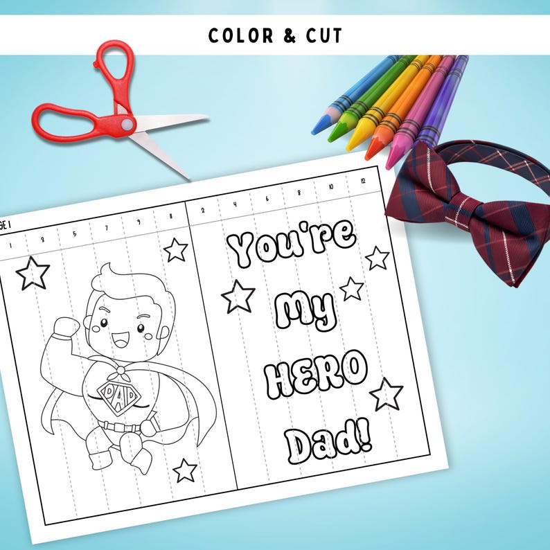 Father's Day Agamograph Craft | Printable Father's Day Activity for ...