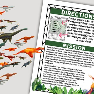 Dinosaur Escape Room for Kids. Printable Party Game, Dinosaur Games ...