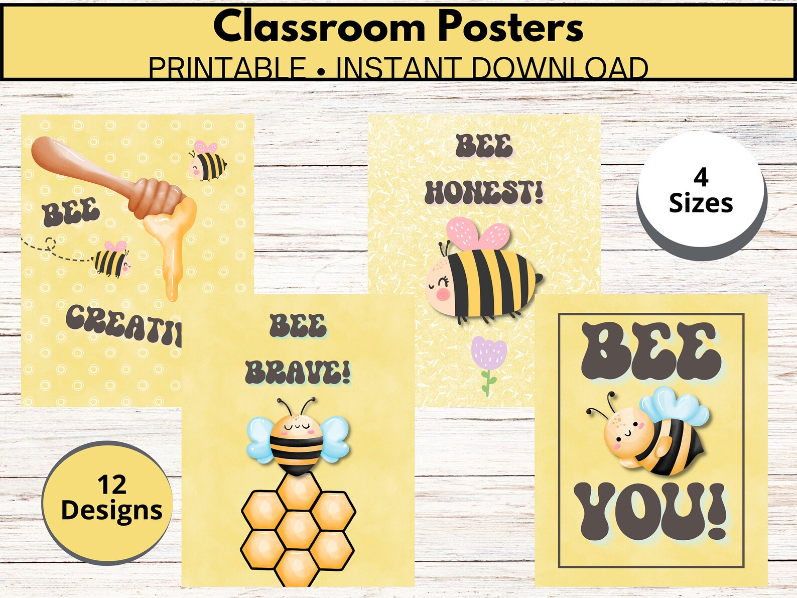 Bee Theme Classroom Posters, Classroom Decoration, Kindergarten ...