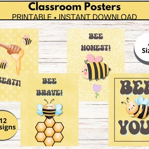 Bee Theme Classroom Posters, Classroom Decoration, Kindergarten ...