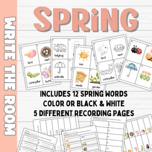 Spring Write the Room | Printable Spring Vocabulary Activity for Kids ...